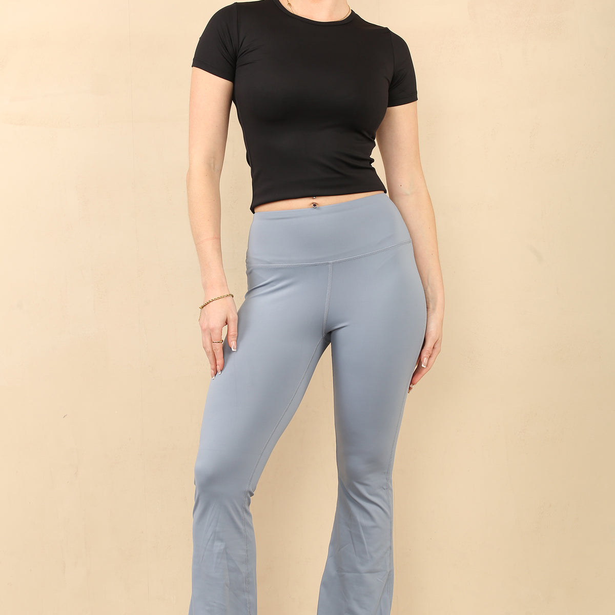 Light Grey Plain Flare Leggings – Miss Passion