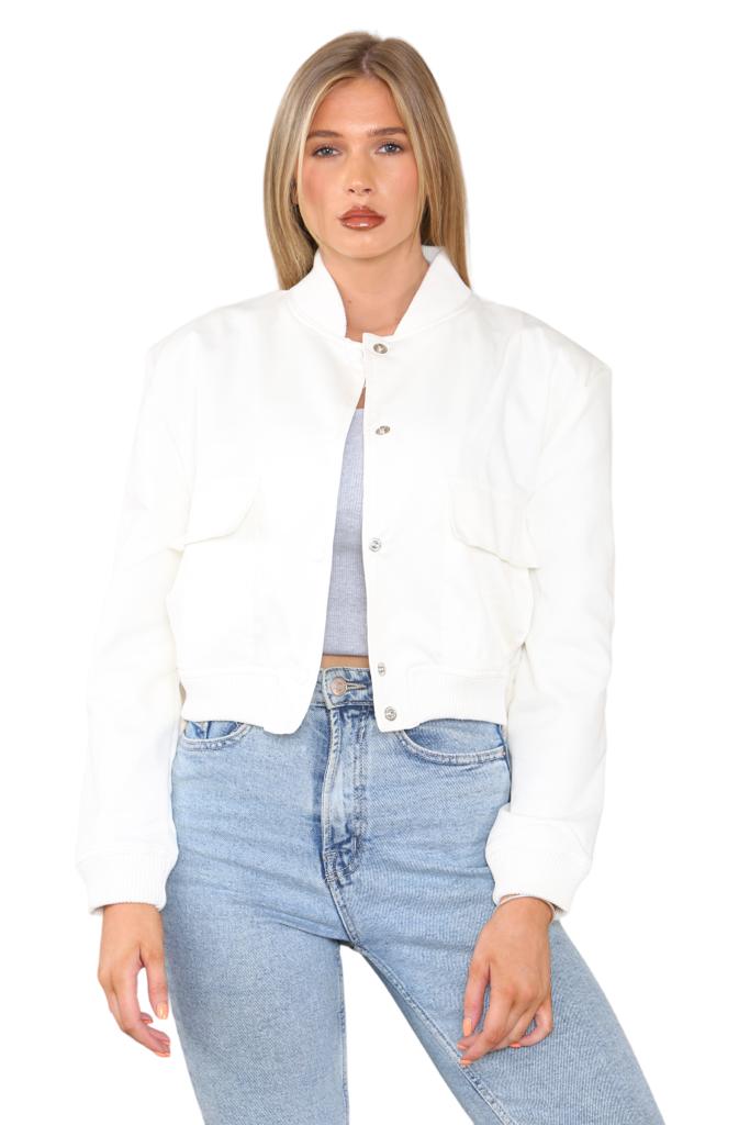 White Cropped Jacket – Miss Passion