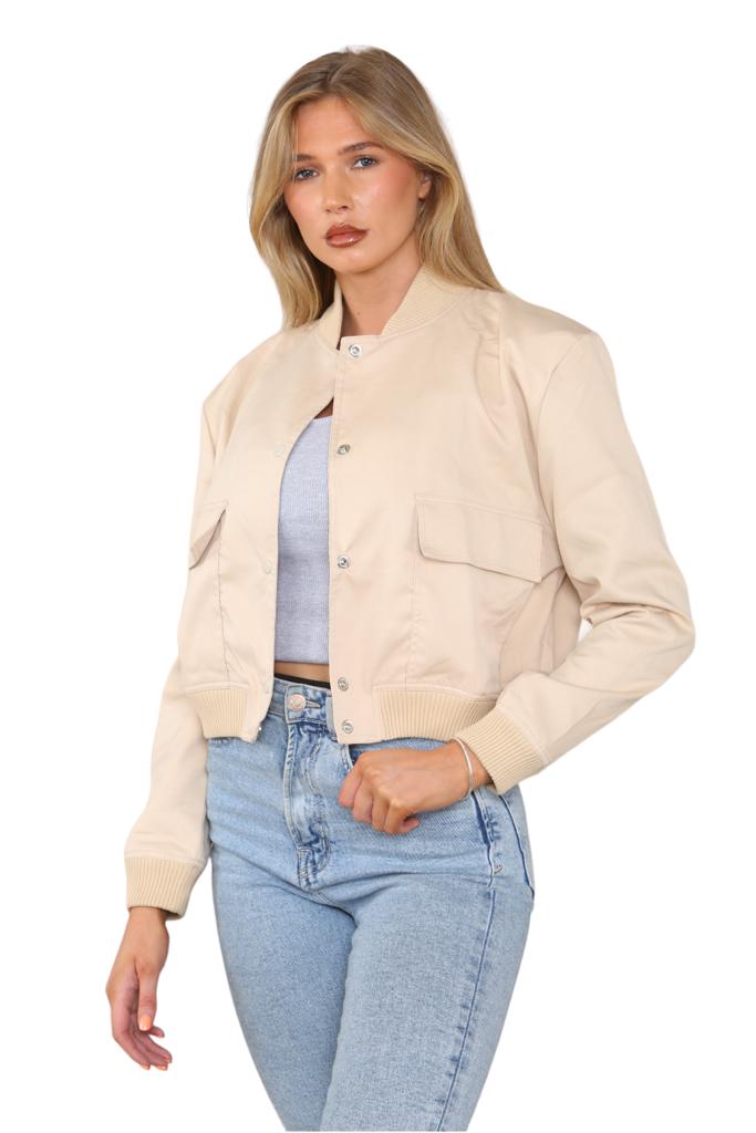 Beige Cropped Jacket – Miss Passion