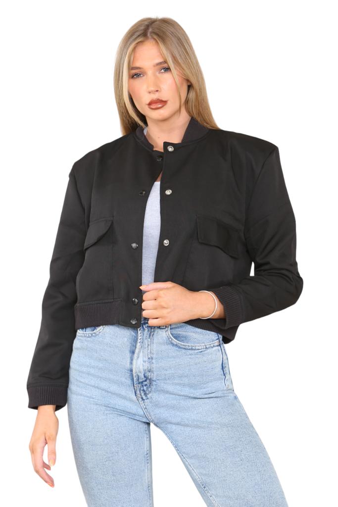 Black Cropped Jacket – Miss Passion